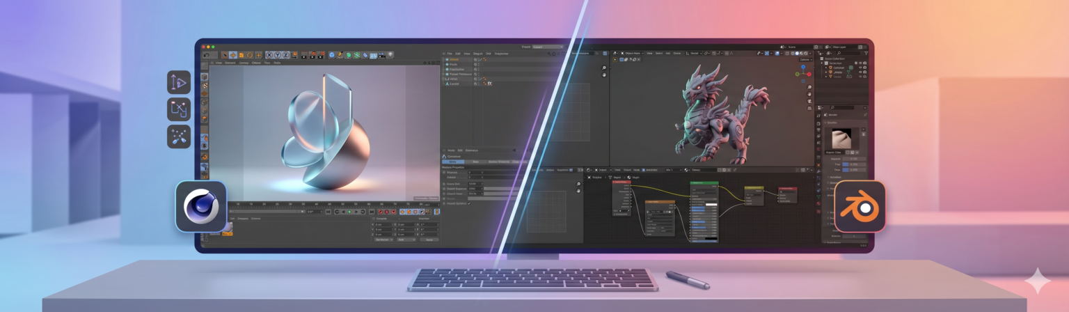 Cinema 4D vs Blender : choose the right 3D software in 2026